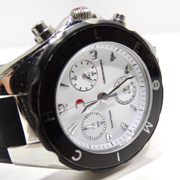 Michele 1990s Black Rubber Watch – Vintage by Misty