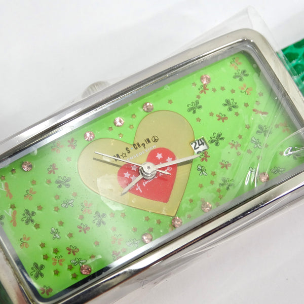 Moschino 1980s Green Lizard Embossed Watch – Vintage by Misty