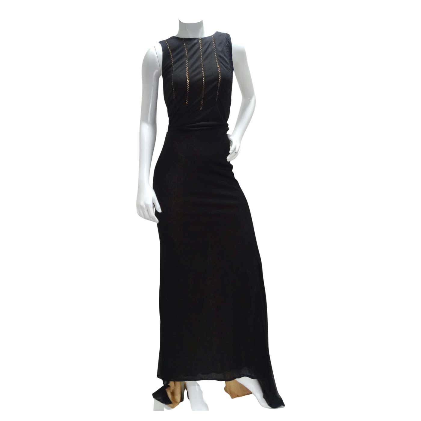 Richard Tyler Couture 1990s Black Evening Gown – Vintage by Misty