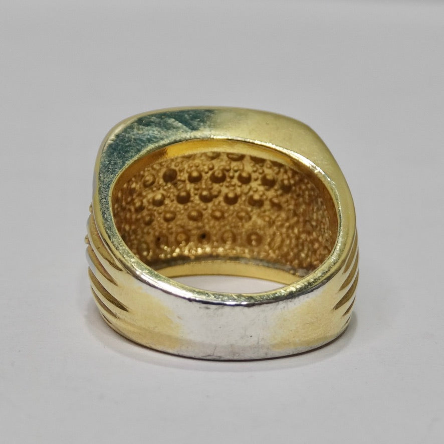 1980s 18K HGE Cocktail Ring Vintage By Misty 1980s 18K HGE Cocktail Ring Vintage By Misty
