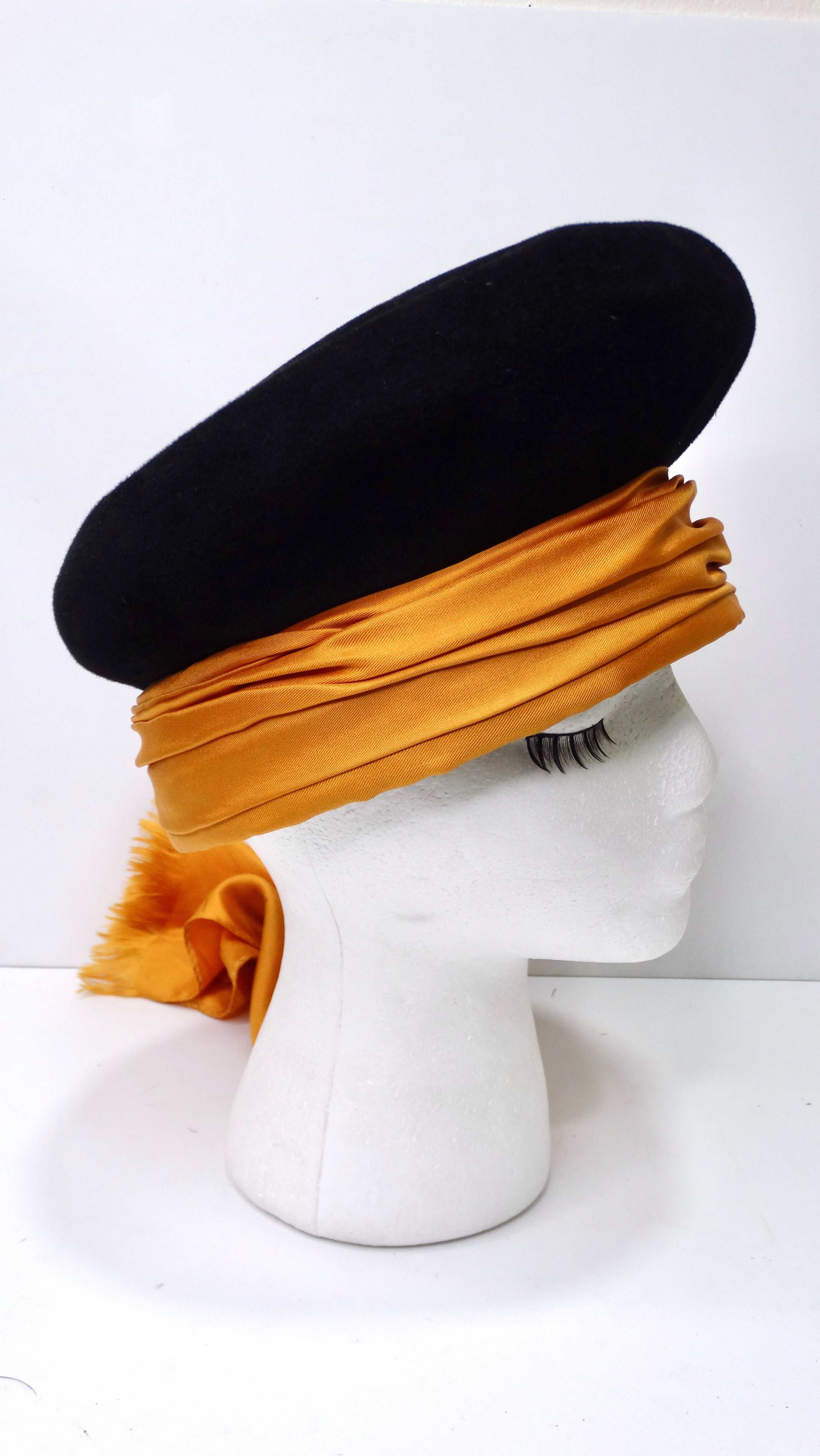 Yves Saint Laurent Rare Hat with Silk Scarf – Vintage by Misty
