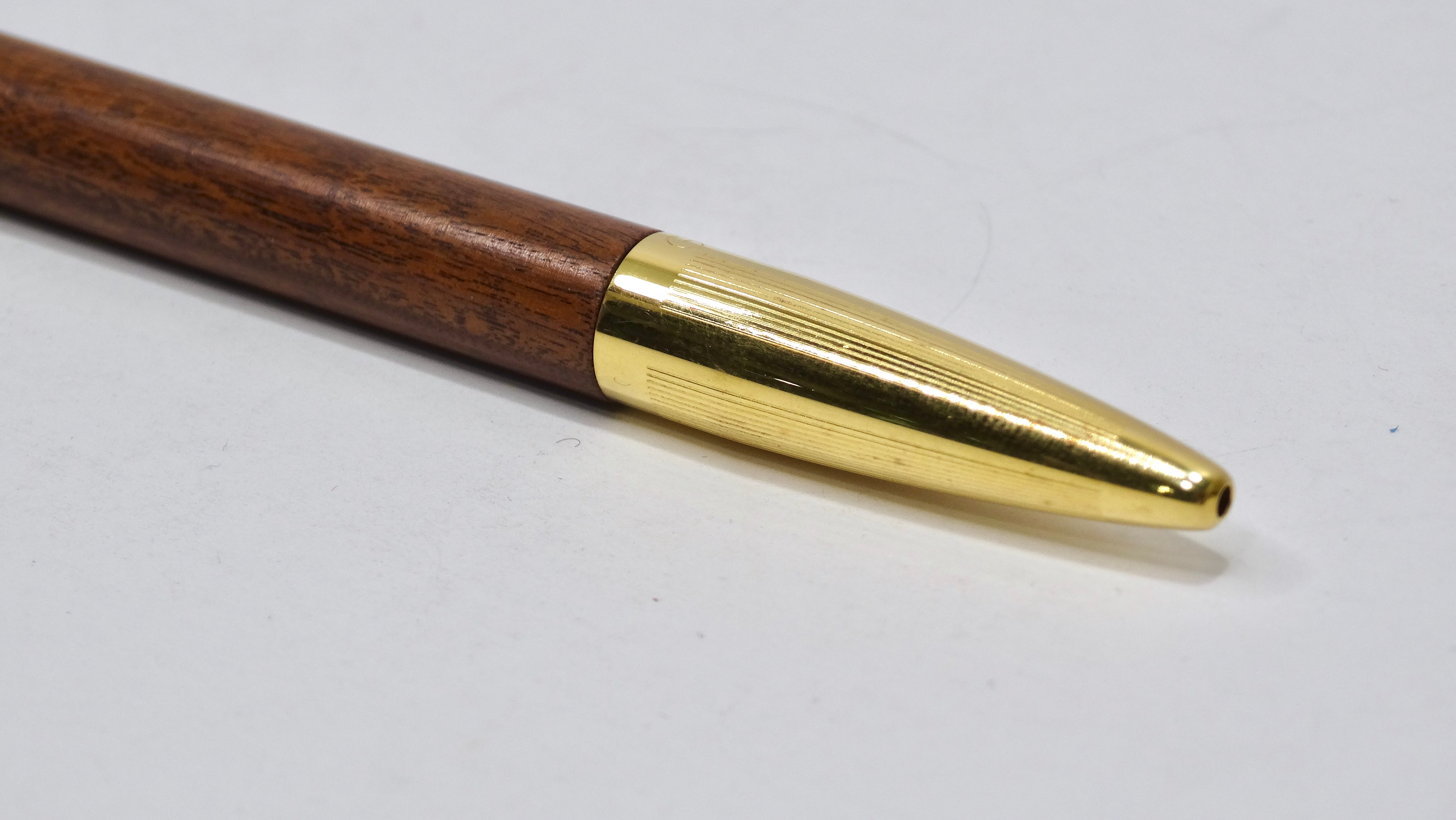 Gucci Signed Mahogany & Gold Pen – Vintage by Misty